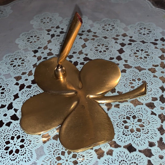 Vintage | Office | Gerity 24k Gold Plated Brass Four Leaf Clover Pen ...